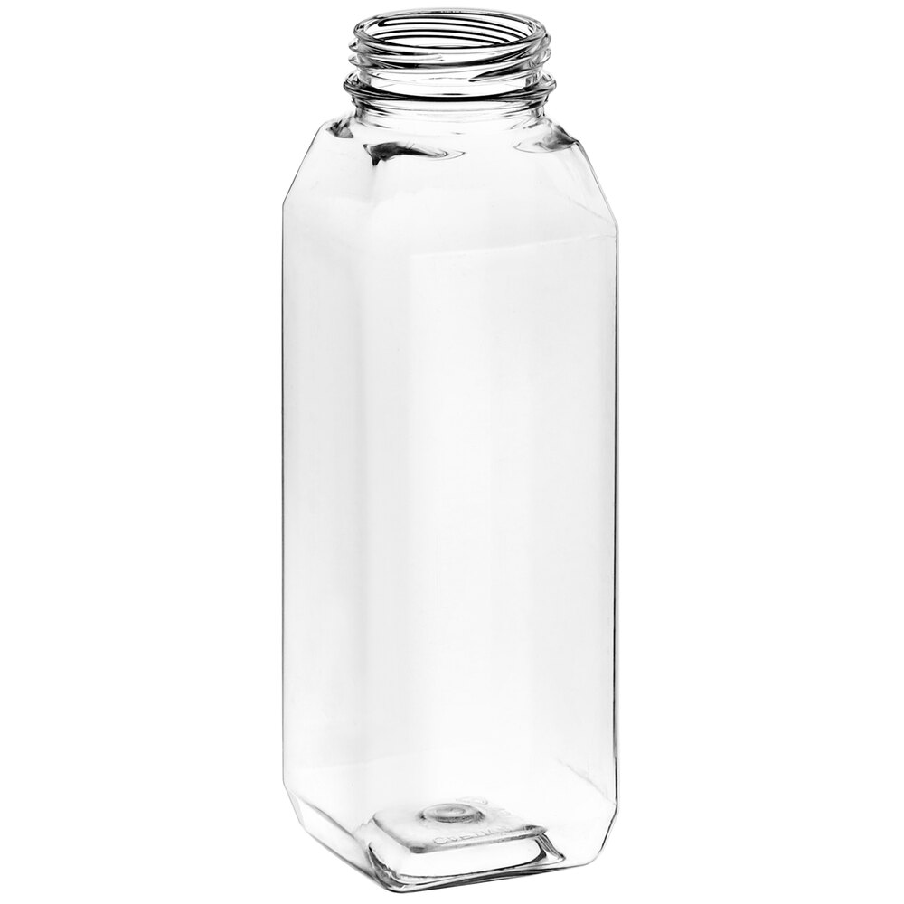 Captiva Containers 10 oz. Customizable Square PET Clear Bottle - 240/Case