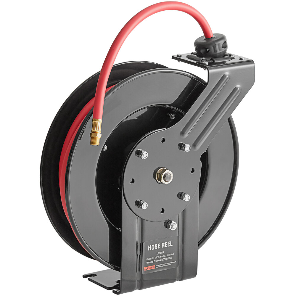 Regency Open Powder-Coated Steel Hose Reel with 30' Hose