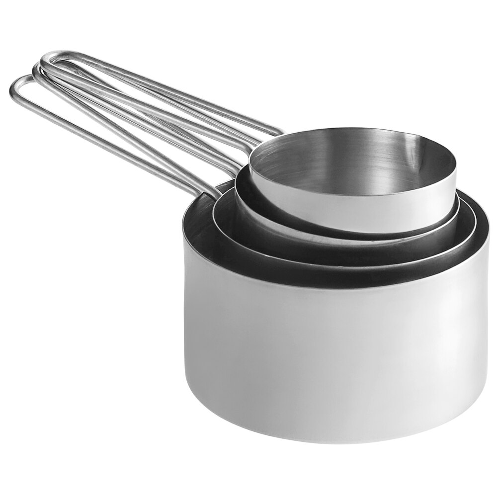 Choice 4-Piece Stainless Steel Measuring Cup Set with Wire Handles