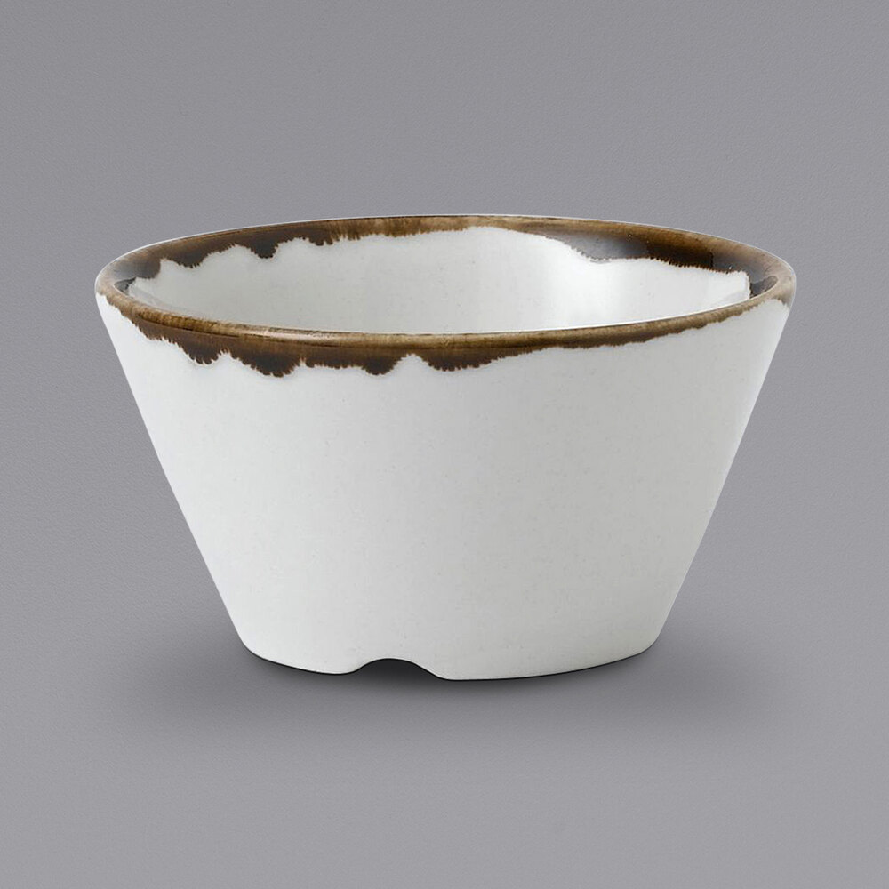 Dudson Harvest 3 oz. Natural China Sauce Dish by Arc Cardinal - 12/Case