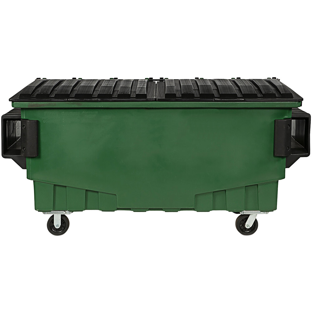 Toter FR010-00925 1 Cubic Yd. Waste Green Front End Loading Mobile ...