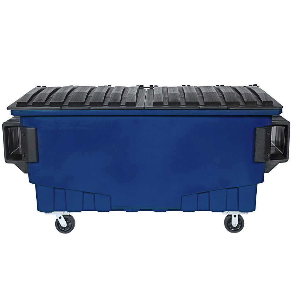 Toter FR010-00718 1 Cubic Yd. Waste Blue Front End Loading Mobile Trash ...