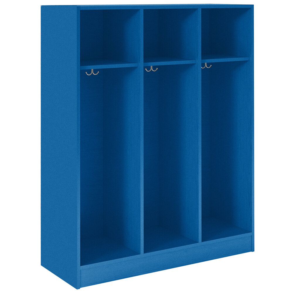I.D. Systems 45" x 18" x 59" Royal Blue Triple Storage Locker 79004 Z45 045