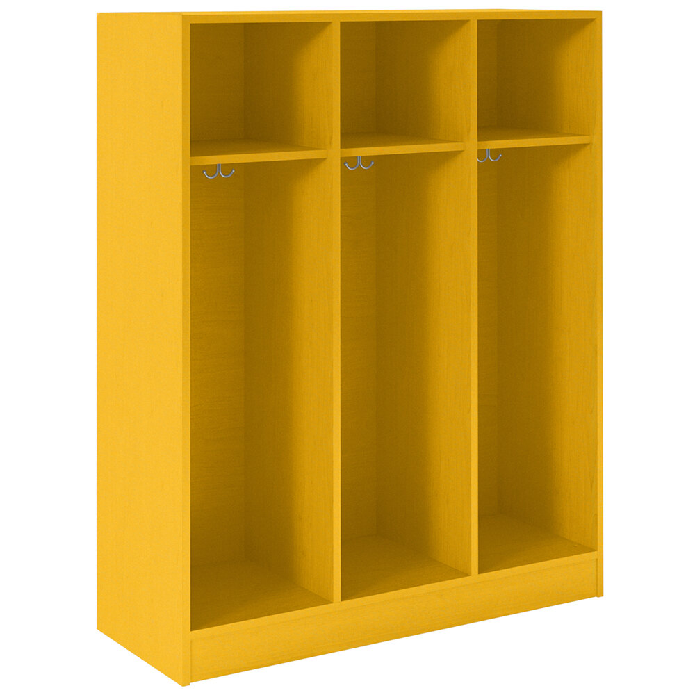 I.D. Systems 45" x 18" x 59" Sun Yellow Triple Storage Locker 79004 Z45 042