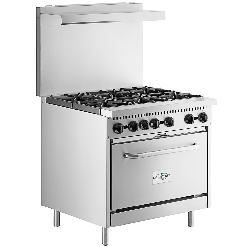 Main Street Equipment E36-L Liquid Propane 6 Burner 36" Range with ...