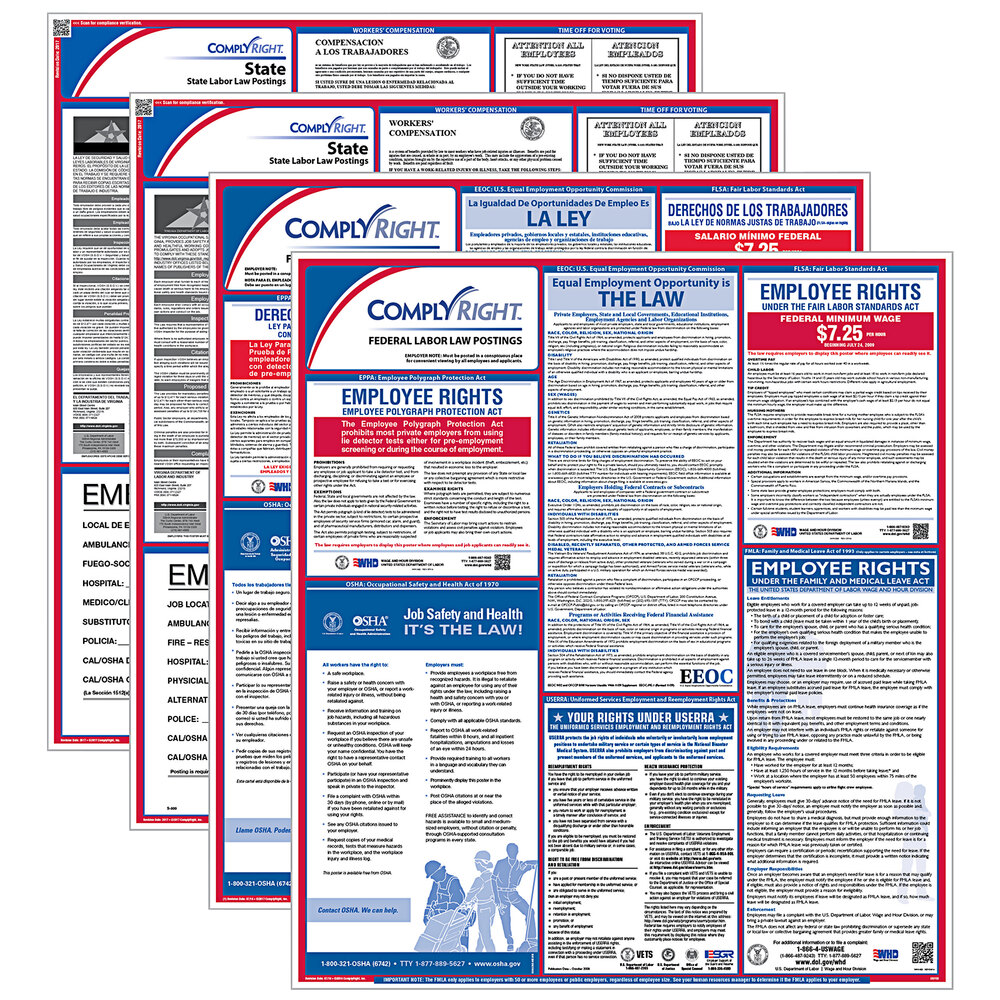 ComplyRight Bilingual Federal / State 1 Year Labor Law Poster Service ...