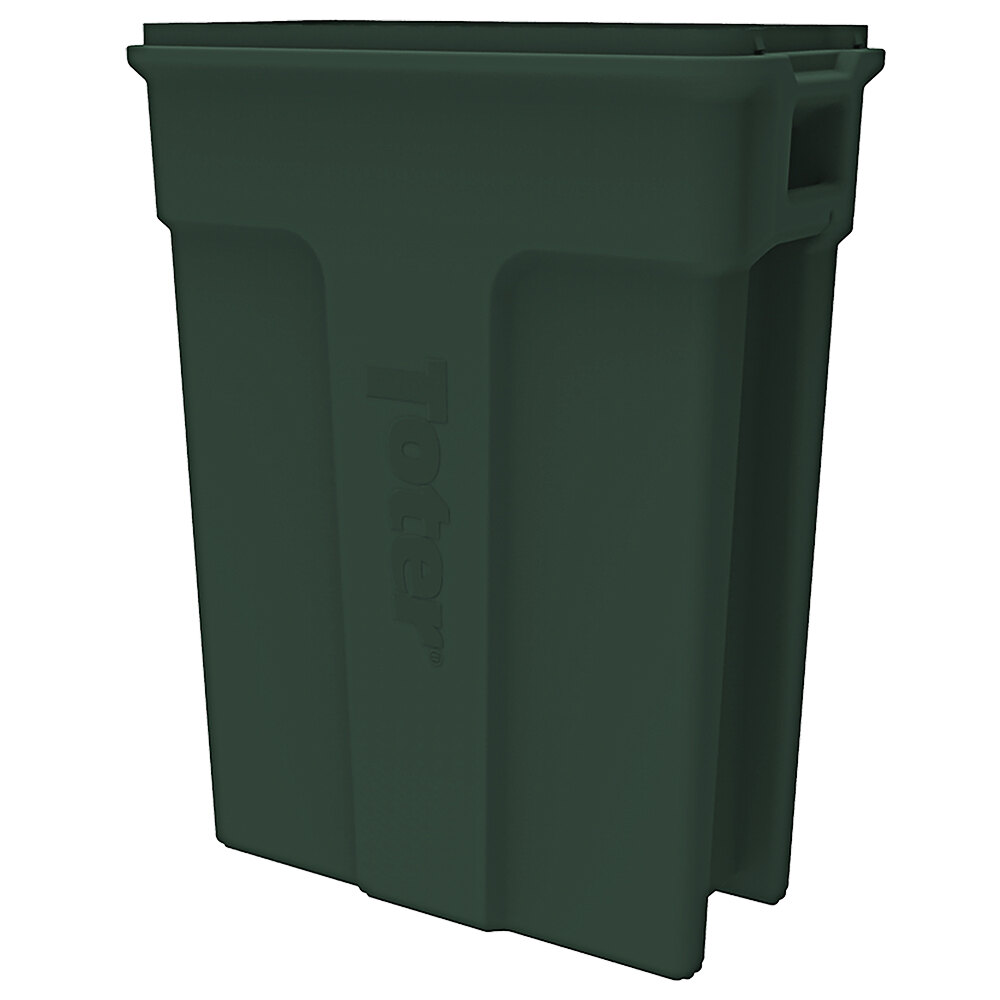 Toter SL023-00960 Slimline 23 Gallon Green Trash Can