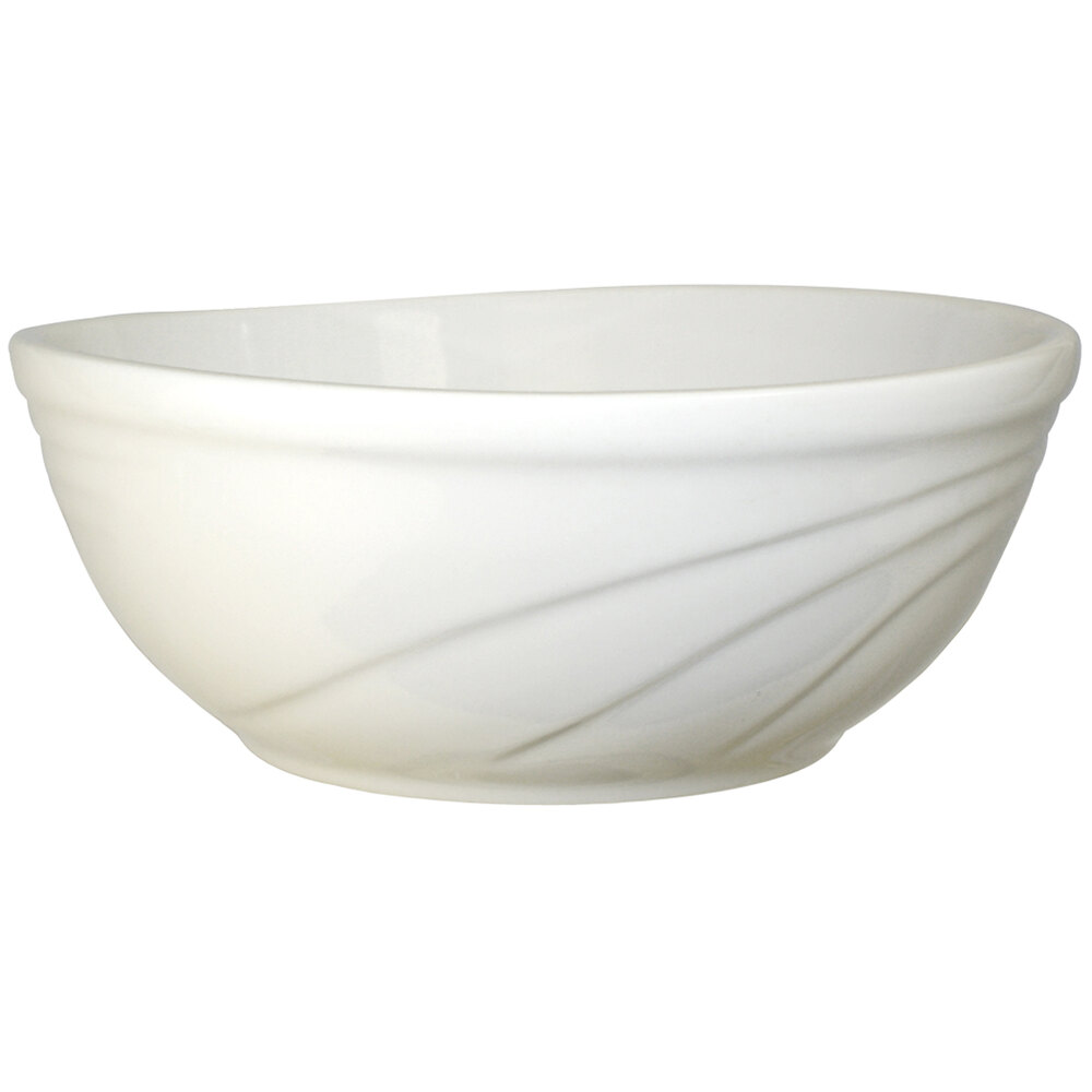 International Tableware York 18 oz. Ivory (American White) Embossed ...