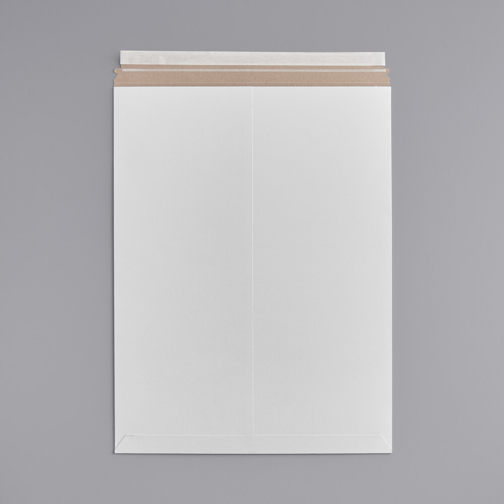 Lavex Stayflats® White Self-Sealing Rigid Mailer #11 - 18" x 24" - 50/Case