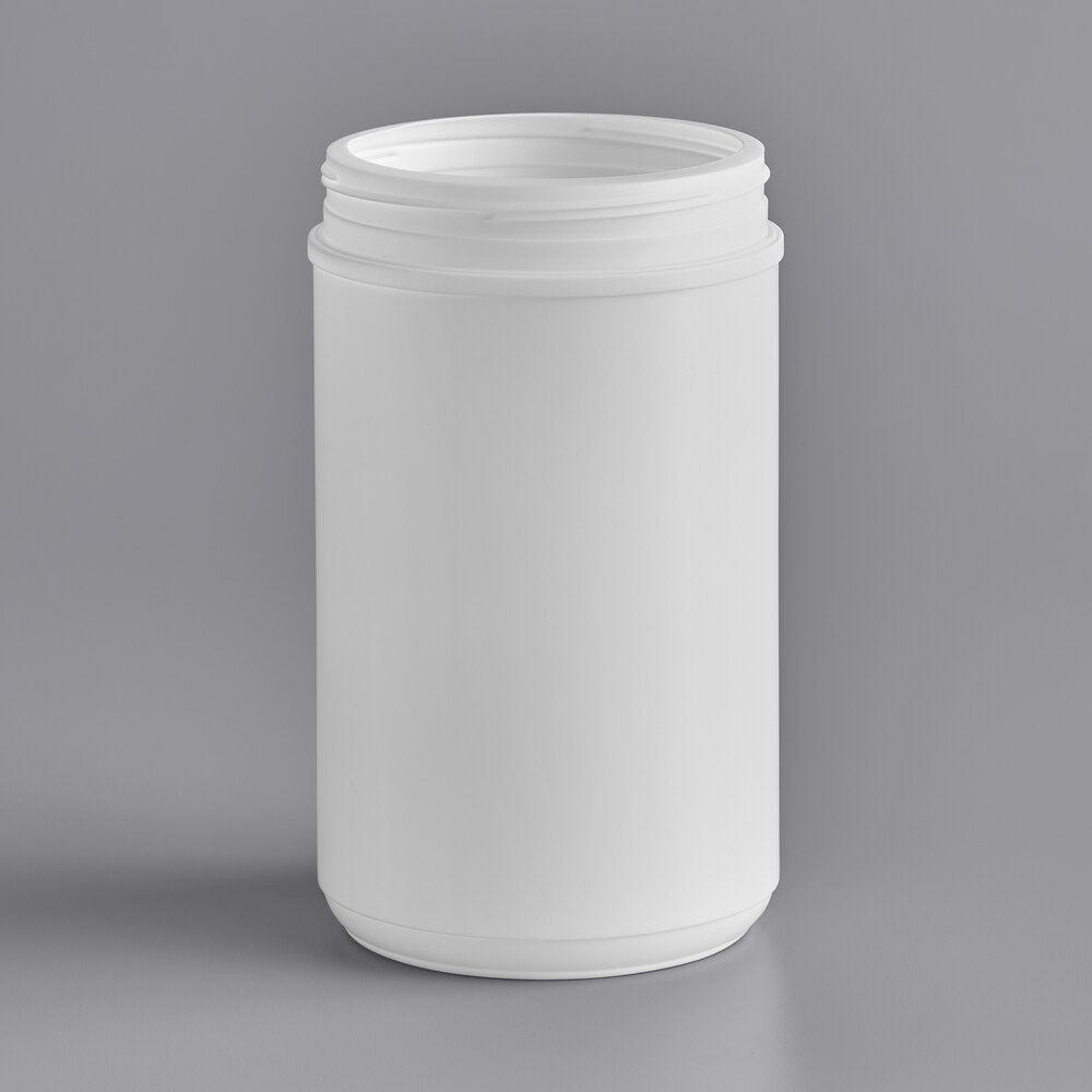 85 oz. White HPDE Plastic Container - 57/Case