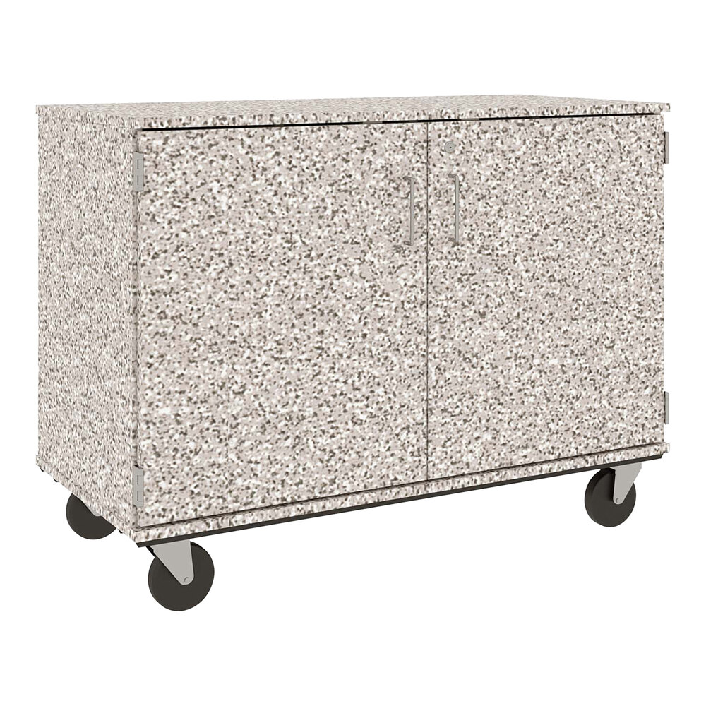 I.D. Systems 36" Tall Gray Nebula Mobile Cubbie Storage Cart with ...