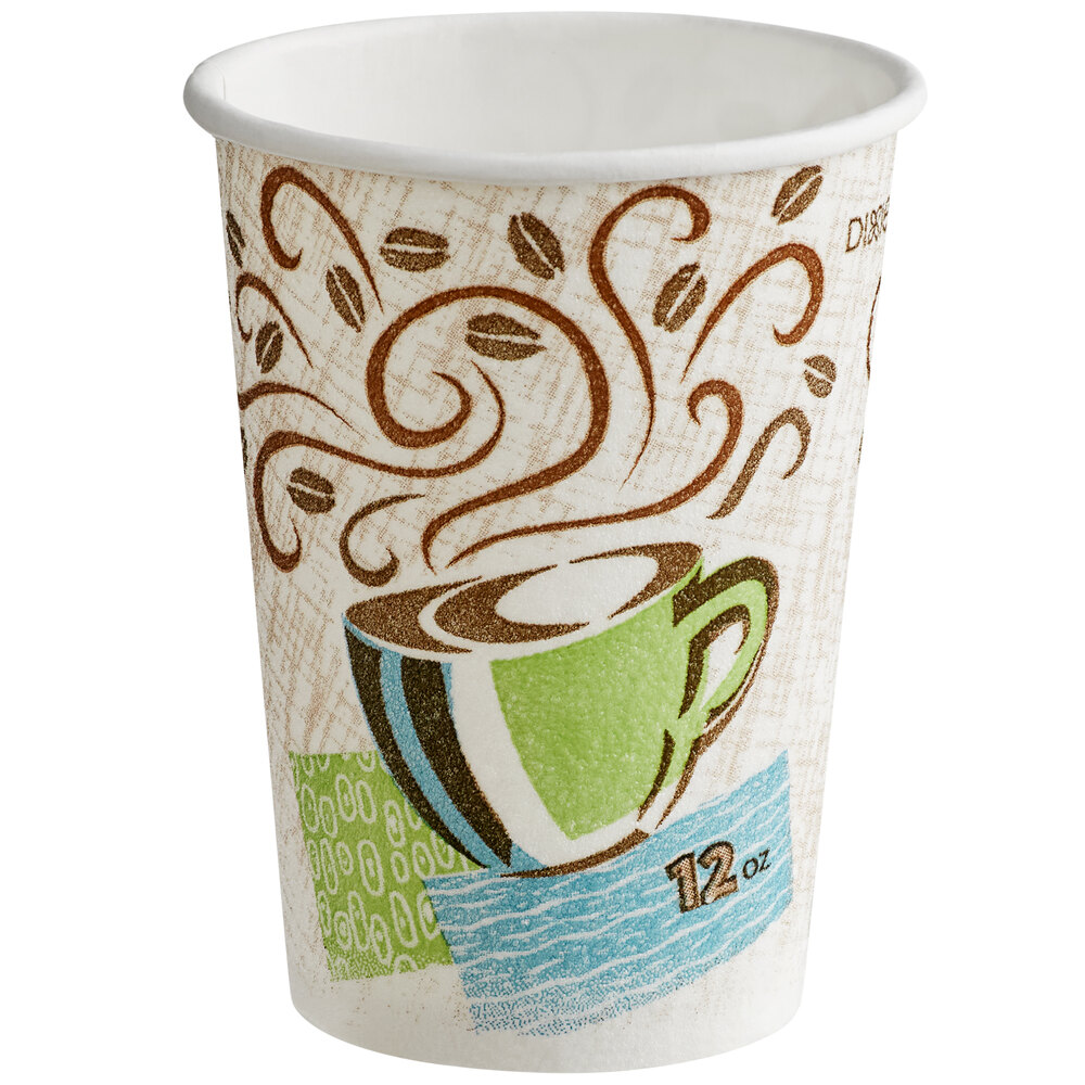 Dixie PerfecTouch Insulated Paper Hot Cup 12 oz. - 1,000/Case