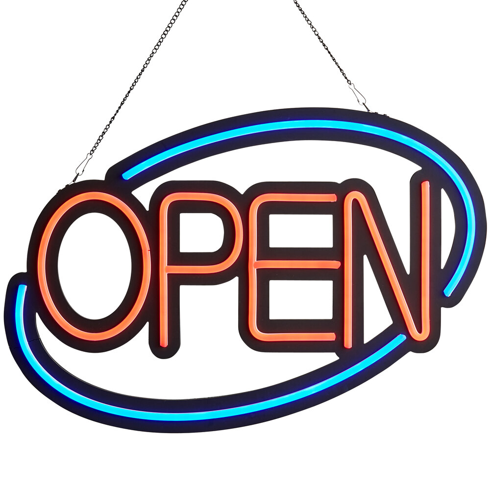 LED Neon Open Sign (24" x 16") - WebstaurantStore