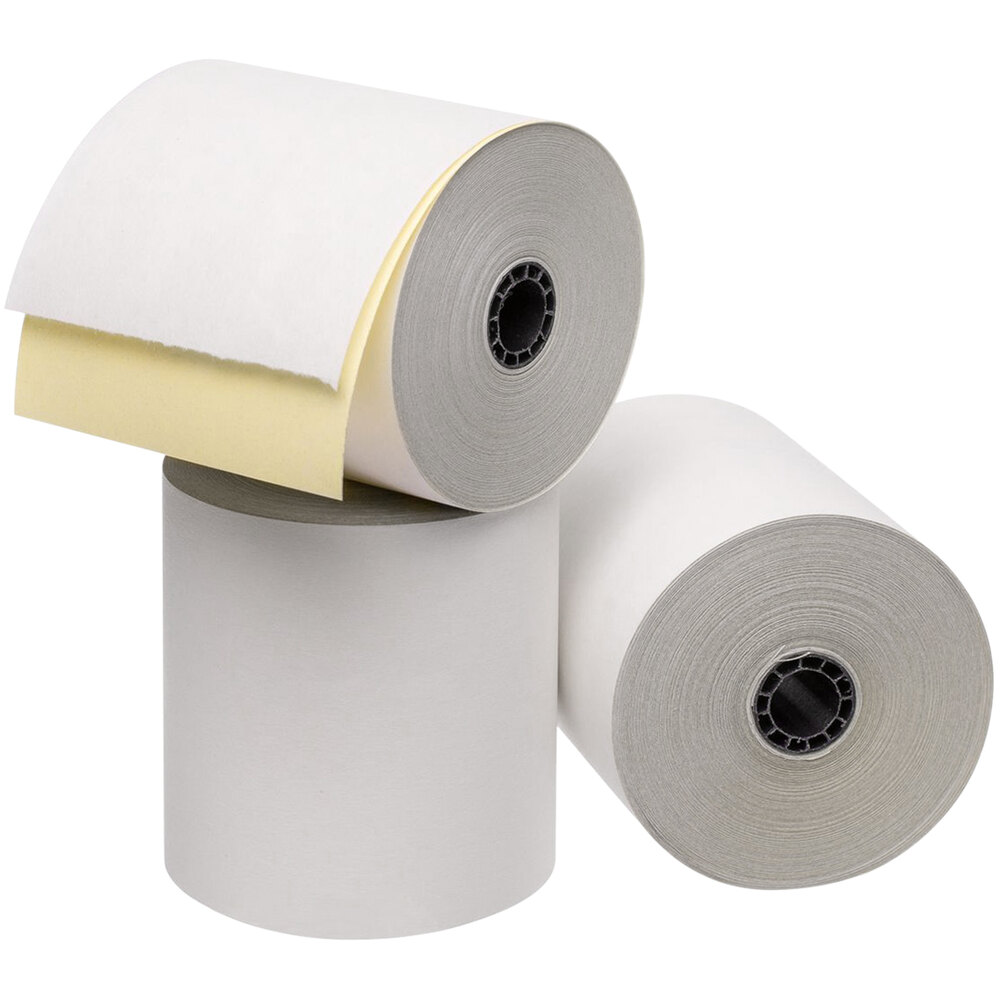 PointPlus 2 3/4" x 90' Carbonless 2-Ply Cash Register POS Paper Roll ...