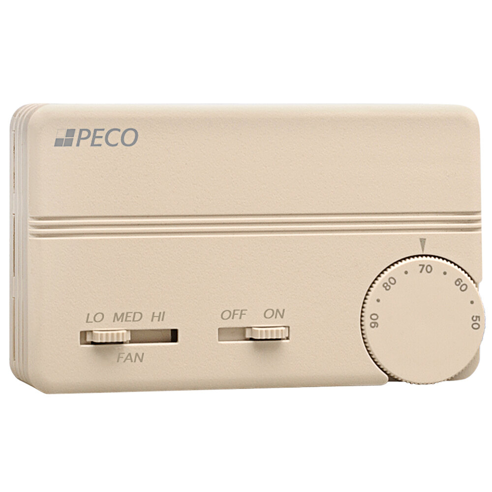 PECO Control Systems TB155-046 3-Speed Fan Coil Thermostat with Wire ...
