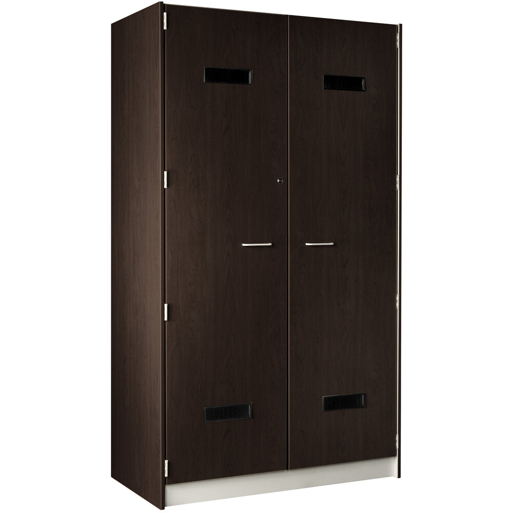 I.D. Systems 48" x 24" x 84" Midnight Maple 2 Door Uniform Storage ...