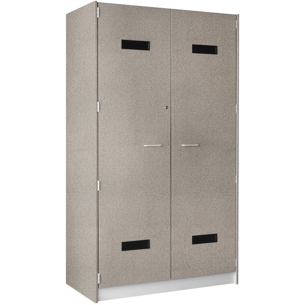 I.D. Systems 48" x 24" x 84" Grey Nebula 2 Door Uniform Storage Locker ...