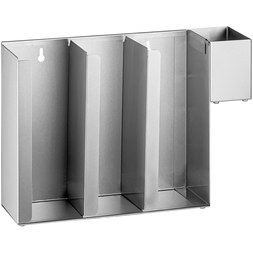 ServSense Extra Tall Adjustable 3-Section Stainless Steel Wall-Mount ...