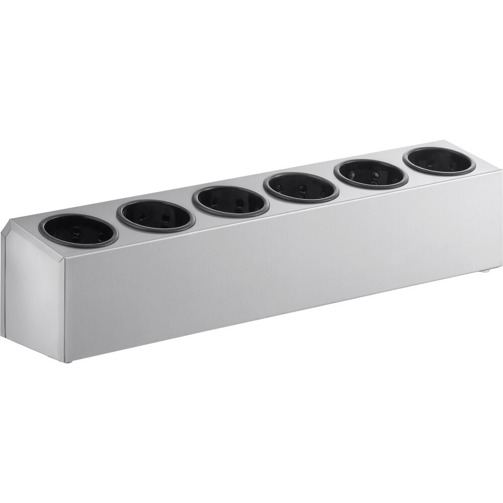 Choice Six Hole Single Row Stainless Steel Flatware Organizer with ...