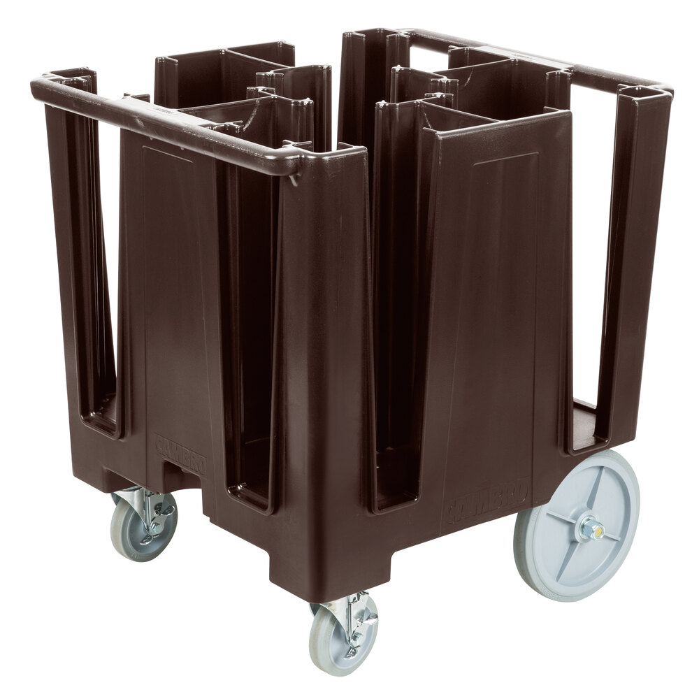 Cambro DCS950131 Versa Dark Brown Dish Caddy with Vinyl Cover - 5 Column