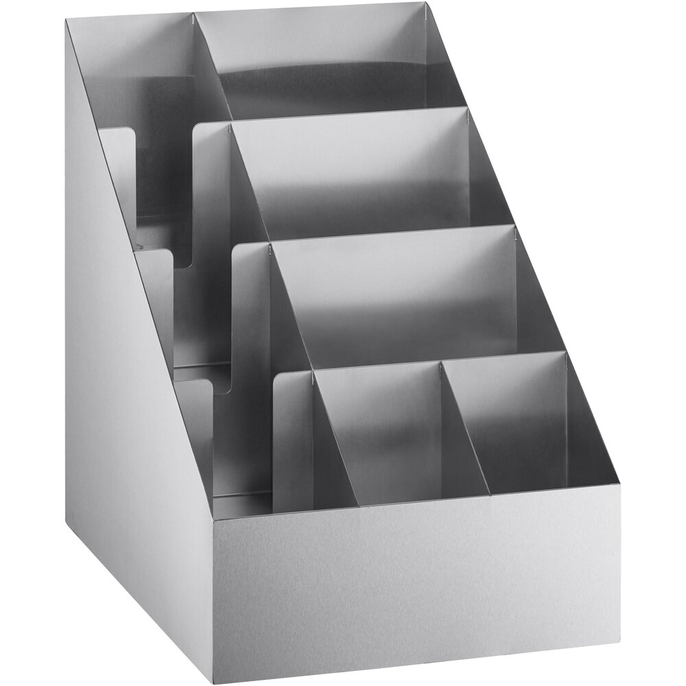 ServSense Extra Large 9-Section Stainless Steel Countertop Cup / Lid ...