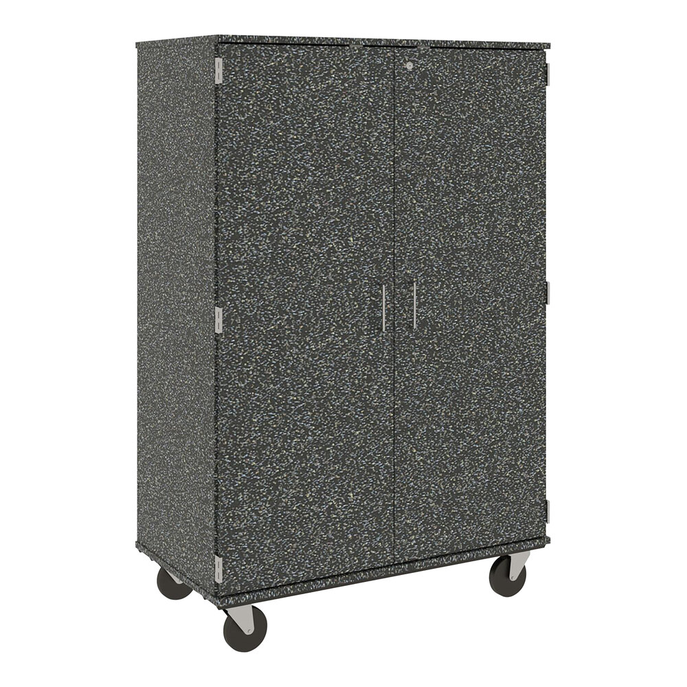 I.D. Systems 67" Tall Graphite Nebula Mobile Storage Cabinet with (36 ...