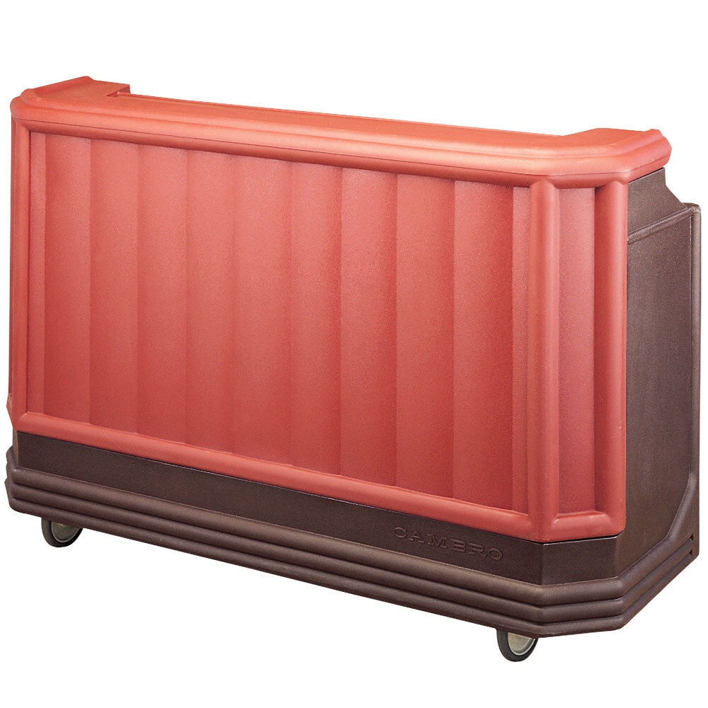 Cambro BAR730DX189 Mahogany Brown Deluxe Cambar® 73" Portable Bar with ...