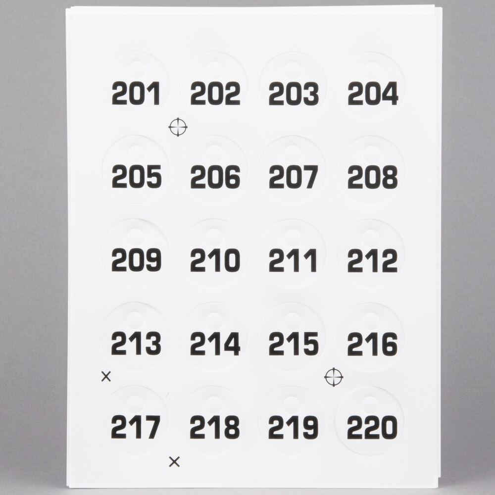 Cal-Mil 869-2 Round Plastic Coat Check Tag Set - 201-300