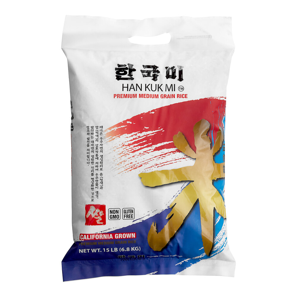 Han Kuk Mi Premium Medium Grain Rice 15 lb.