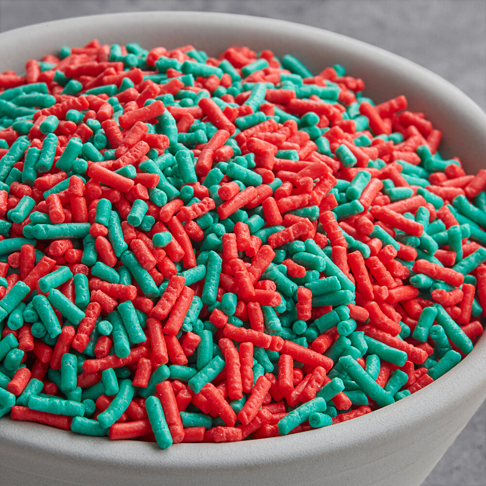 Christmas Sprinkles in Bulk (Red & Green Mix, 25 lb)
