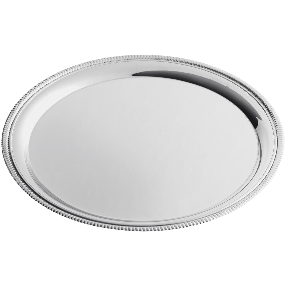 American Metalcraft Royal Touch 12" Round Embossed Stainless Steel ...