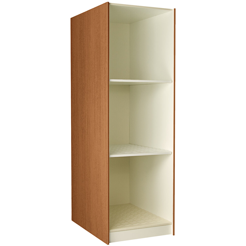 I.D. Systems 40" Deep Medium Cherry 3 Compartment Instrument Storage ...