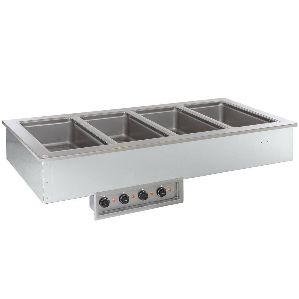 Delfield N8759-D Four Pan Drop In Hot Food Well