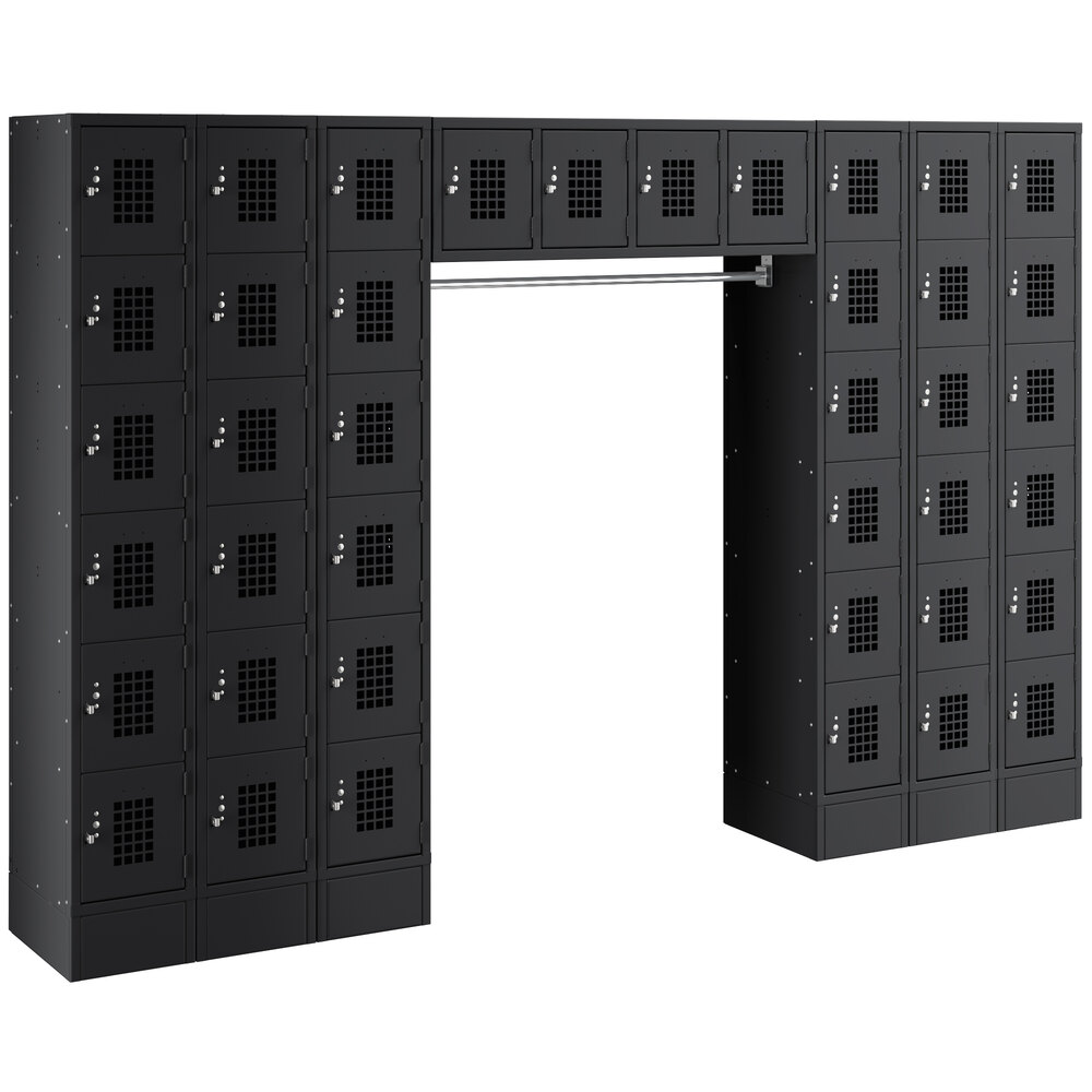 Regency Space Solutions Black 6 Tier Locker with 40 Compartments and ...