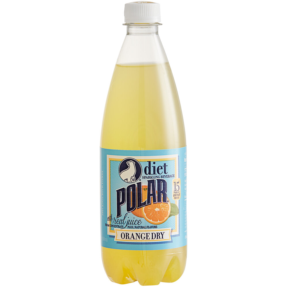 Polar Diet Orange Dry 20 fl. oz. - 24/Case