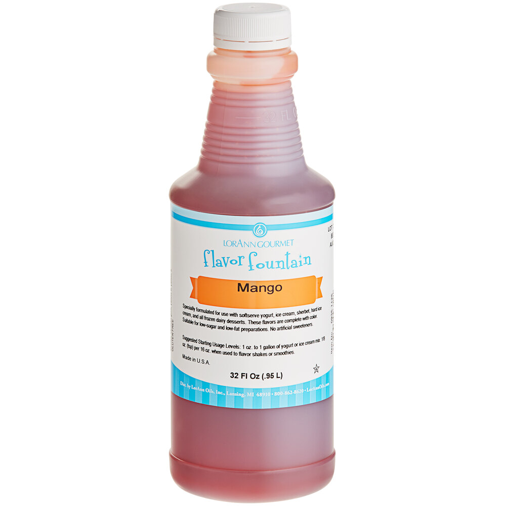 LorAnn Mango Flavor Fountain Syrup 32 fl. oz.