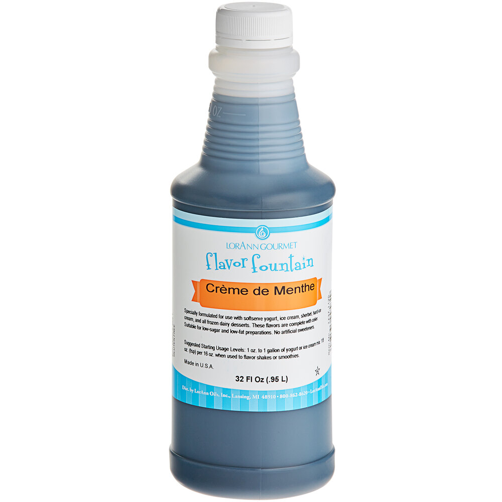 LorAnn Creme De Menthe Flavor Fountain Syrup 32 fl. oz.