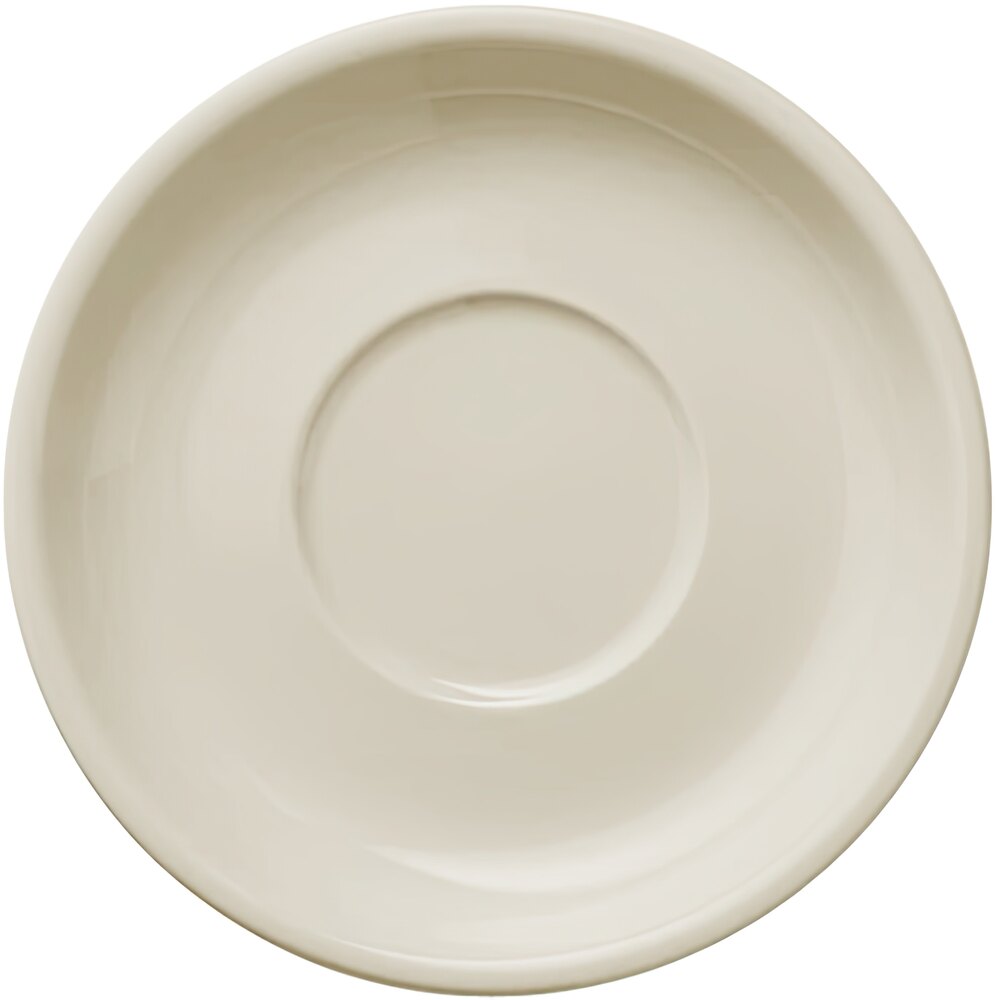 Libbey Porcelana Cream 6 1/4" Cream White Rolled Edge Porcelain Saucer ...