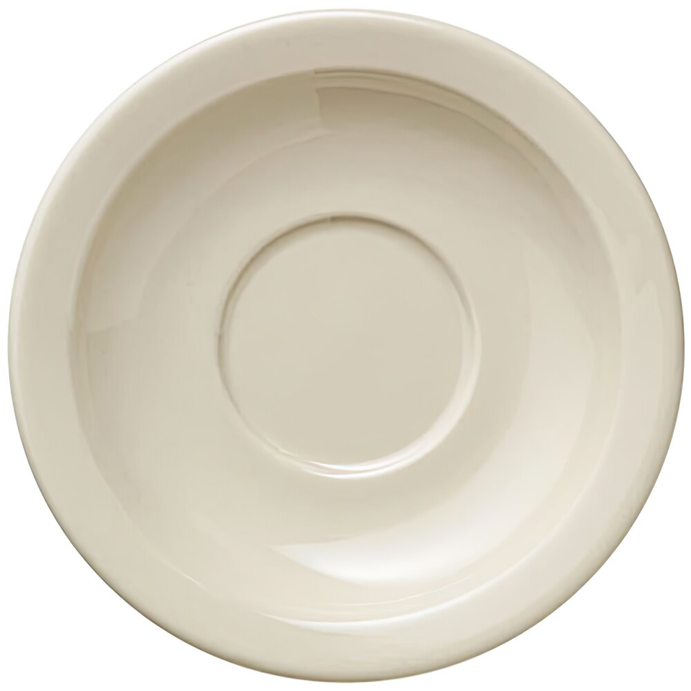 Libbey Porcelana Cream 5 1/2" Cream White Narrow Rim Porcelain Saucer ...