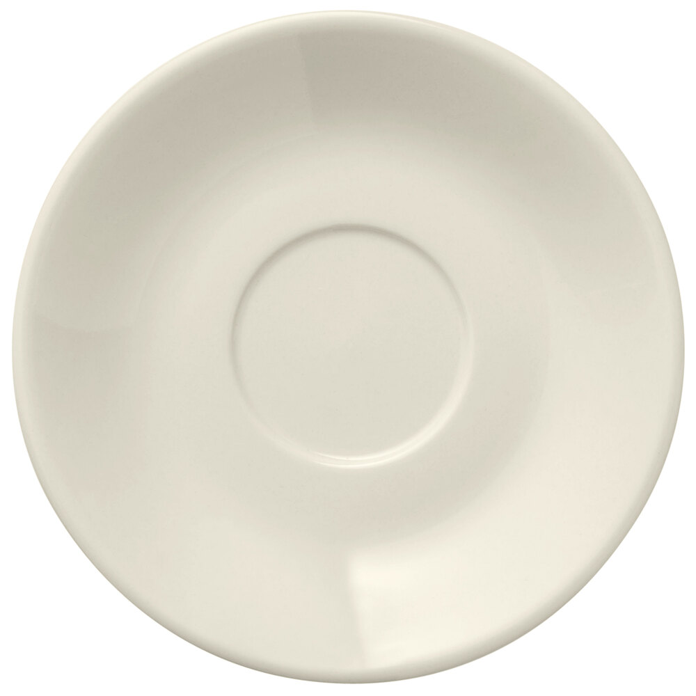 Libbey Porcelana Cream 6 3/4" Cream White Rolled Edge Porcelain Saucer ...