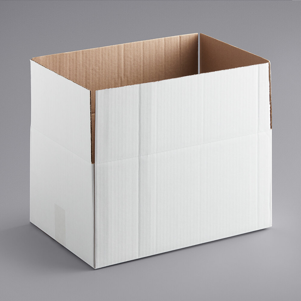 Lavex 15" x 12" x 10" White Corrugated RSC Shipping Box - 25/Case