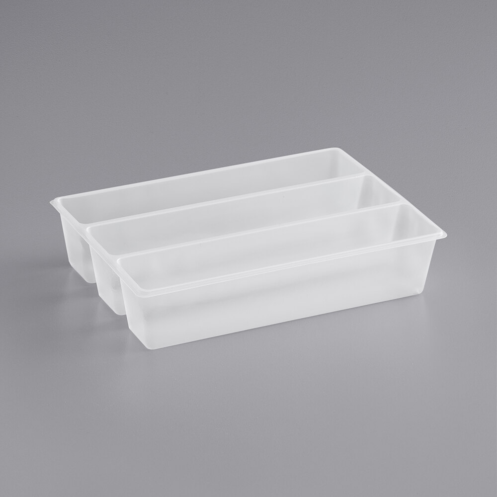 3-Compartment Polypropylene Taco Holder Insert - 250/Case