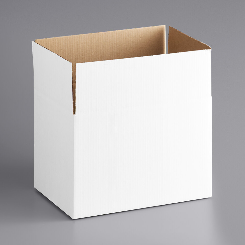 Lavex 18" x 18" x 18" White Corrugated RSC Shipping Box - 20/Case