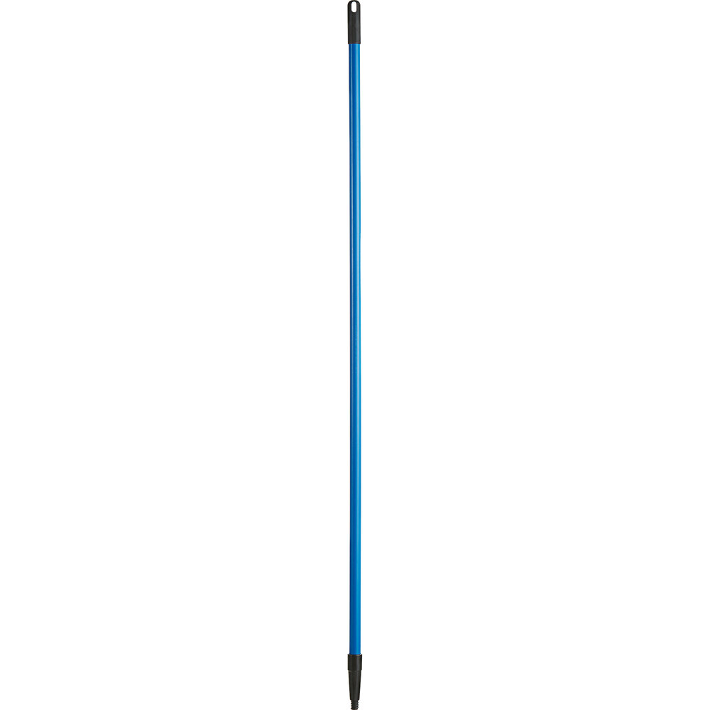 Lavex 60" Blue Threaded Fiberglass Broom / Squeegee Handle