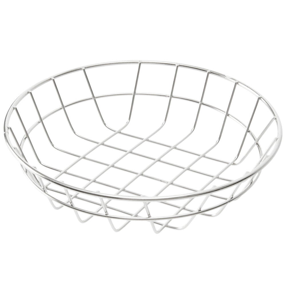 American Metalcraft WISS8 Stainless Steel Round Wire Basket 8"