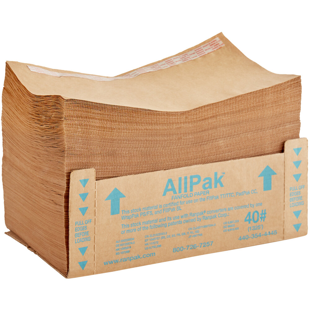 Ranpak 15" x 1325' 40 lb. Fanfold Void Fill Paper