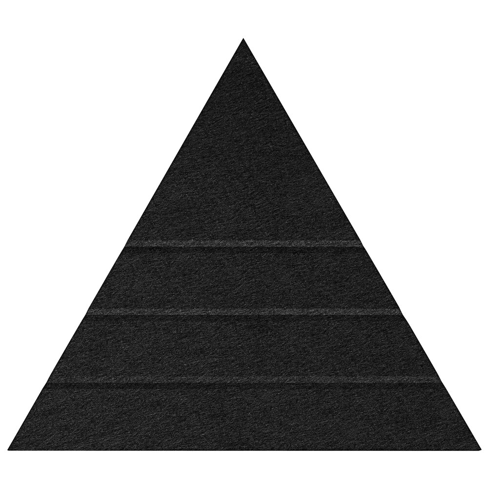 Versare SoundSorb 24" Black Beveled Peak Wall-Mounted Acoustic Triangle ...