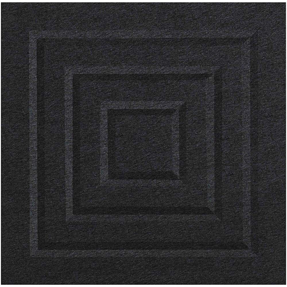 Versare SoundSorb 12" x 12" Black Beveled Wall-Mounted Acoustic Blocks ...