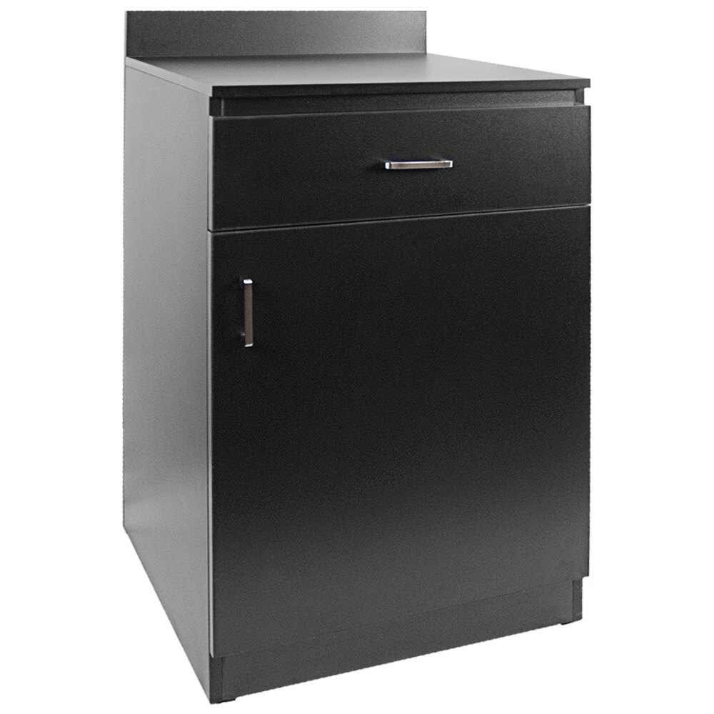 American Tables & Seating 39 1/4" Black Melamine Single Door Host ...