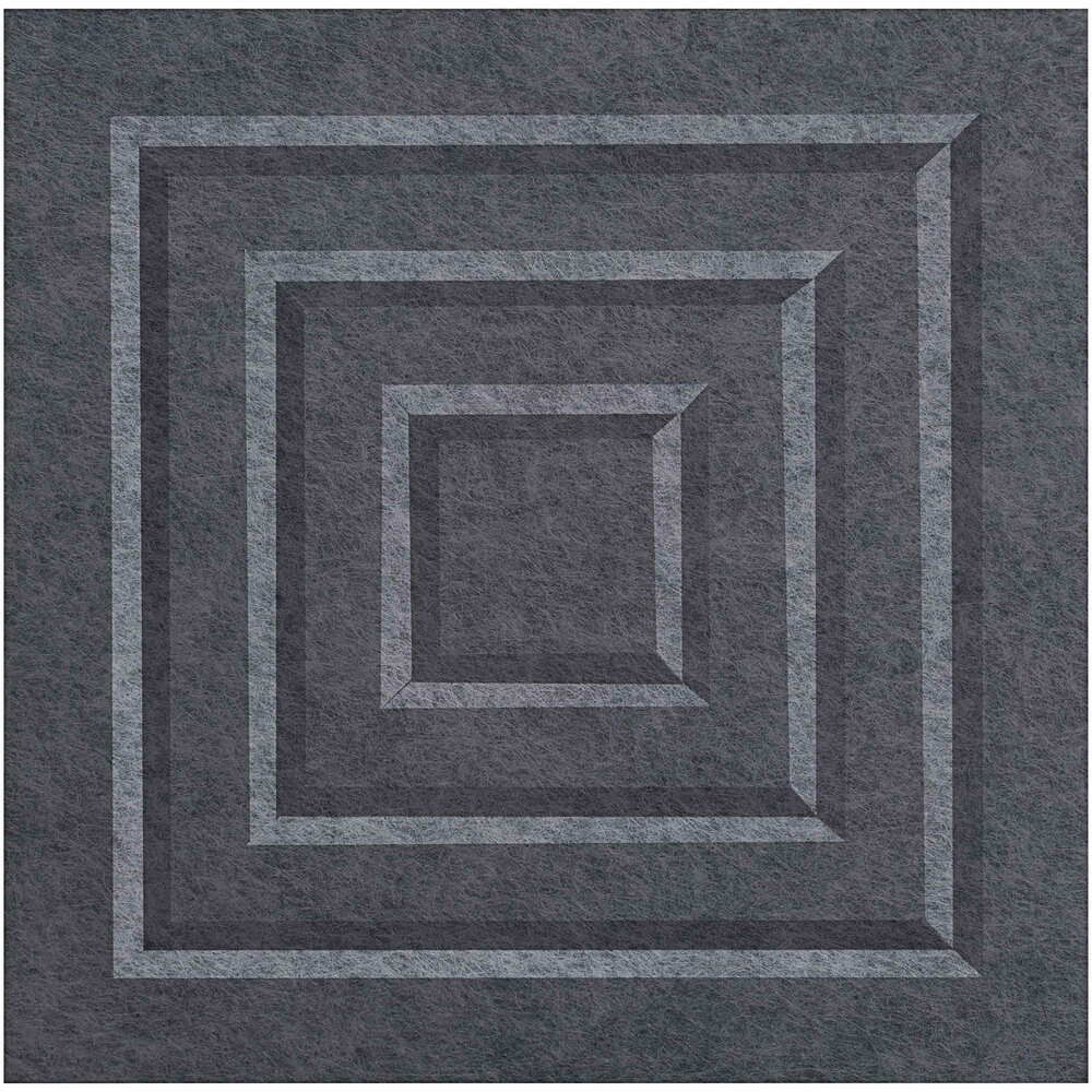 Versare SoundSorb 12" x 12" Dark Gray Beveled Wall-Mounted Acoustic ...